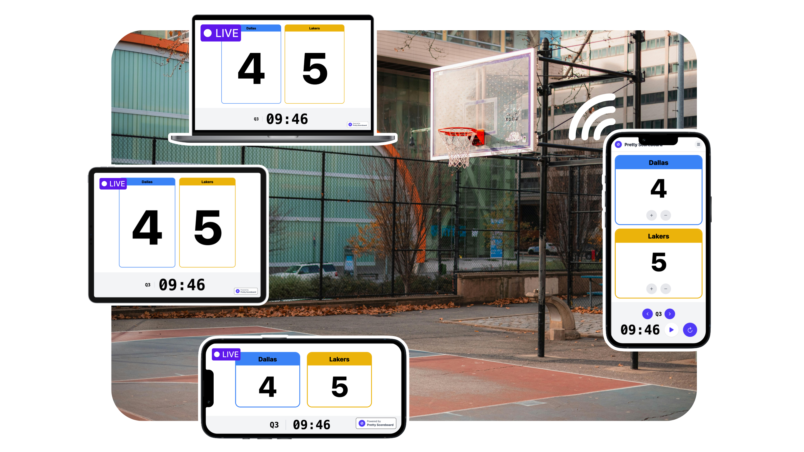 Pretty Scoreboard - Free Basketball Scoreboard App | Real-Time Game ...